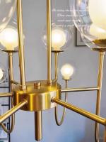 China Modern Retro Gold Glass Ball Branch Chandelier for sale