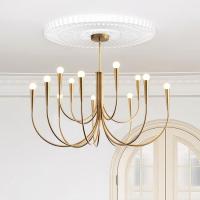 China Modern Retro Gold Glass Ball Branch Chandelier for sale