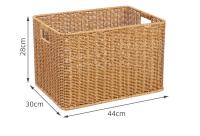 China Premium Artificial Rattan Woven Storage Basket with Handles – Durable, Stylish & Multi-Purpose for sale