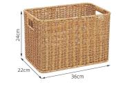 China Premium Artificial Rattan Woven Storage Basket with Handles – Durable, Stylish & Multi-Purpose for sale