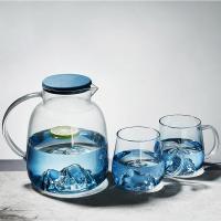 China Premium Borosilicate Glass Water Kettle with silicone Lid for sale