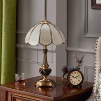 China Premium Copper Table Lamp with Shell Lampshade for sale