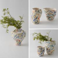 China Premium Modern Ceramic Painted Vase for sale