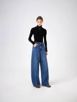 China Wide leg loose non-elastic mopping jeans pants for sale