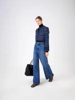 China Wide leg loose non-elastic mopping jeans pants for sale