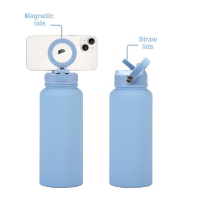 China Premium Outdoor Vacuum Flask with Magnetic Phone Holder for sale