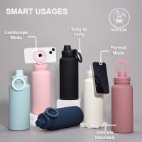 China Premium Outdoor Vacuum Flask with Magnetic Phone Holder for sale