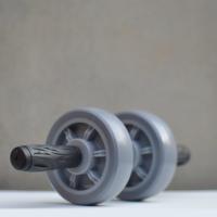 China Double Wheel Abdominal Ab Roller with slip-resistant Handles for sale