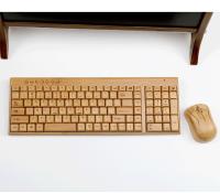 China Premium Handmade Bamboo Wireless Keyboard & Mouse Set – Eco-Friendly, Ergonomic & Stylish for sale