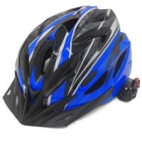 China Blue Mens Road Bike Helmet Detachable Light Mens Road Cycling Helmet for sale