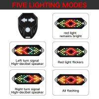 China 2KW LED Bike Light Wireless Remote Control USB Bicycle Tail Light for sale