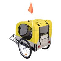 China Yellow Foldable Pet Carrier Trailer Utility ABS Bike Carriers For Dogs for sale