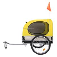 China Yellow Foldable Pet Carrier Trailer Utility ABS Bike Carriers For Dogs for sale