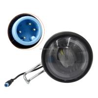 China 4 Pin Ebike Headlight Bicycle Accessories Black E Bike Integrated Lights for sale