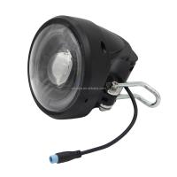 China 4 Pin Ebike Headlight Bicycle Accessories Black E Bike Integrated Lights for sale