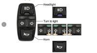 China IP54 3In1 Ebike Switch Horn Headlight Steering Switch DK336 for sale
