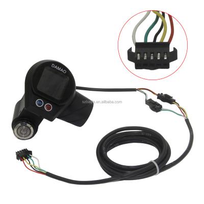 China DAMAO Waterproof 5pin SM Plug Electric Bike Lcd Display With Locked for sale