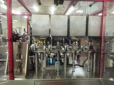 China Intermittent 4 Head Nozzle 60 Ppm Toothpaste Tube Filler for sale
