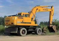 China Used Digger HYUNDAI 210W-7 Hydraulic Used Wheel Excavators for sale
