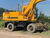 China Used Digger HYUNDAI 210W-7 Hydraulic Used Wheel Excavators for sale