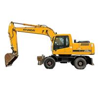 China Used Digger HYUNDAI 210W-7 Hydraulic Used Wheel Excavators for sale