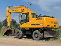 China Used Digger HYUNDAI 210W-7 Hydraulic Used Wheel Excavators for sale