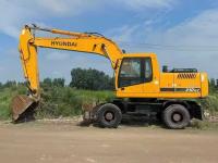 China Used Digger HYUNDAI 210W-7 Hydraulic Used Wheel Excavators for sale