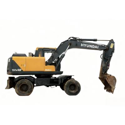 China Used Digger HYUNDAI  150W-VS Hydraulic Crawler Used Wheel  Excavators for sale