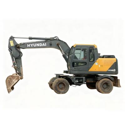 China Used Digger HYUNDAI  150W-VS Hydraulic Crawler Used Wheel  Excavators for sale
