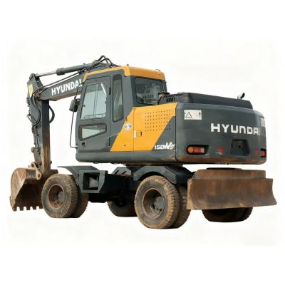 China Used Digger HYUNDAI  150W-VS Hydraulic Crawler Used Wheel  Excavators for sale