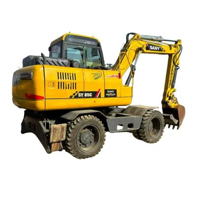 China Second hand Sany 85C tyre excavator for sale