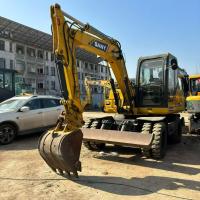 China Second hand Sany 85C tyre excavator for sale