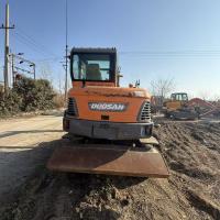China Used Doosan DX60 tyre  excavator for sale
