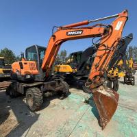 China Used Doosan DX60 wheel  excavator for sale