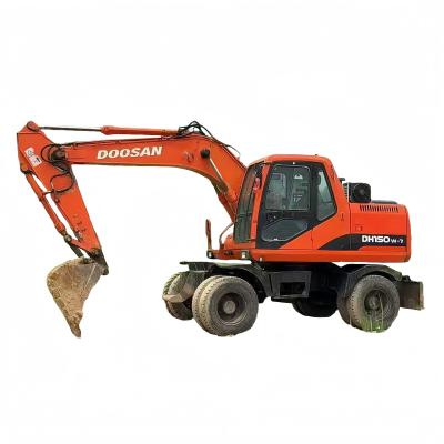 China Used Digger Doosan DH150W-7 Hydraulic Wheel Used Excavator for sale
