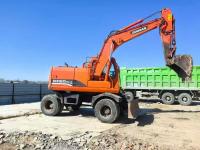 China Second hand Doosan DH150W-7 wheel excavator for sale