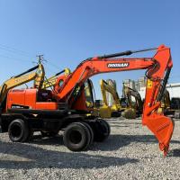 China Hot Selling Used Digger Doosan DX150W-9C  Hydraulic Crawler Used Wheel Excavator for sale