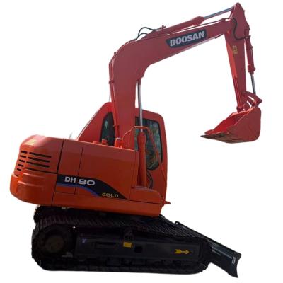China Used Excavator 8Tons DOOSAN DH80 Large Construction Machines Secondhand Excavator Used Digger for sale
