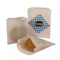 China Biodegradable Flat Glassine Envelopes Lined V Shape Sharp Bottom Kraft Paper Sandwich Cookies Bags for sale