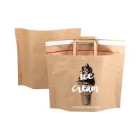 China 100% Biodegradable Kraft Mailer Paper Bag Self Adhesive Seal Sides And Bottom Gusset for sale