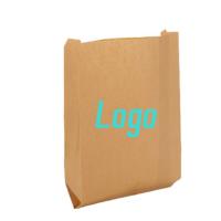 China Custom Logo Printed Biodegradable Candy Gift Package Bag Tip Bottom Kraft Paper Bag for sale