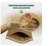 China Cellular Shaped Kraft Corrugated Envelopes Padded Honeycomb Paper For Shipping for sale