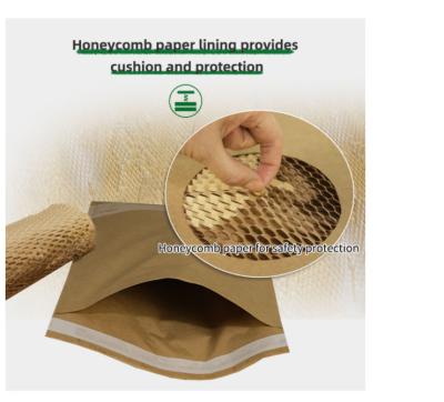 China Cellular Shaped Kraft Corrugated Envelopes Padded Honeycomb Paper For Shipping for sale