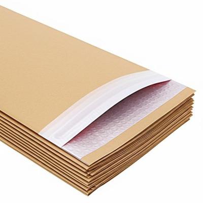 China Express Shipping Kraft Bubble Mailers with Self-sealing Closure and Poly Bubble Inside Material for sale