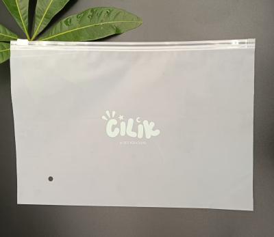 China Eco-Friendly Food-Safe Reusable CPE Frosted Zipper Pouch Storage For Clothes Documents for sale