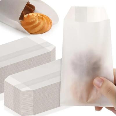 China Food Grade Glassine Paper Bags Greaseproof Translucent Disposable Bags for Small Bakery Snacks for sale
