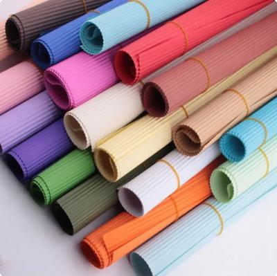 China Assorted Color Florist Stripe Paper Rolls Soft Stripe Craft Paper For Flower Wrapping Gift Packaging for sale