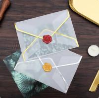 China Custom Gilt Edge Glassine Paper Envelope Bag For Postcard Greeting Card Packing for sale