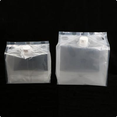 China Clear Bag In Box With Reusable Valve Food Safe Transparent Liquid Packaging Bib Bag For Liquid Storage Dispensing for sale