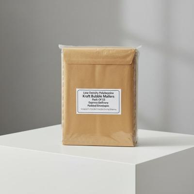 China Low Density Polyethylene Kraft Bubble Mailers Pack Of 15 Express Delivery Padded Envelopes Designed To Provide Protection During Shipping for sale